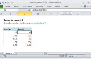 Excel MROUND function | Exceljet